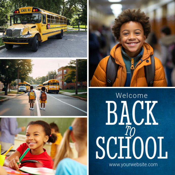 Collage Back To School Instagram Post Template | PosterMyWall