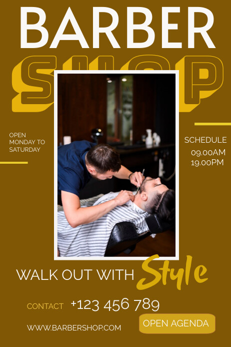 Collage Barbershop Poster Template | PosterMyWall