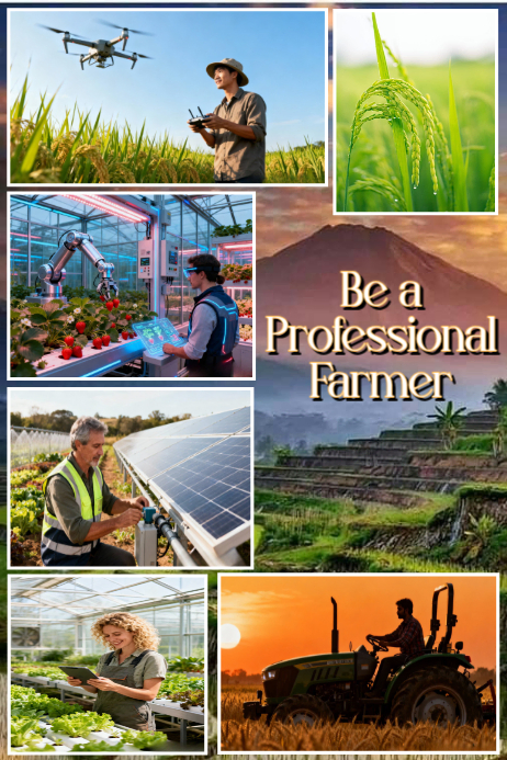 Collage Be A Professional Hammer Poster Template | PosterMyWall