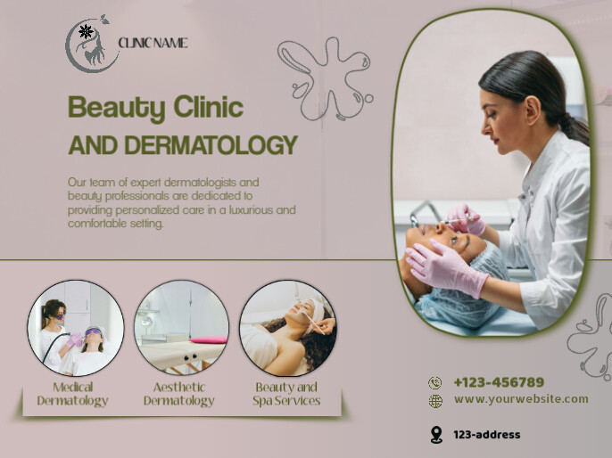Collage Beauty Clinic And Dermatology Presentation Template | PosterMyWall