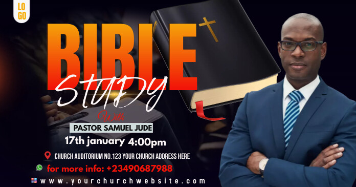 Collage Bible Study Facebook Shared Image Template | PosterMyWall