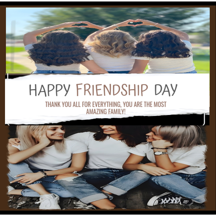 Collage Classic Friendship Photo Collage Poster With Soft Tones And ...