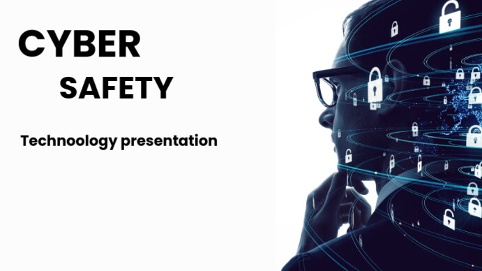 Collage Cyber security Presentation poster (16:9) Template | PosterMyWall