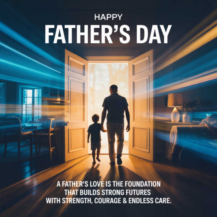 Collage Father's Day Poster - Heartwarming Dad And Child Design With ...