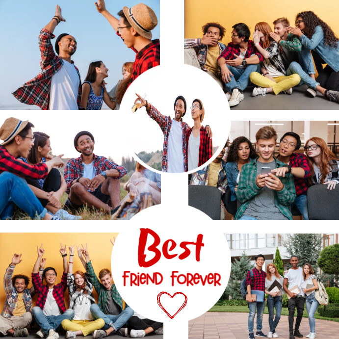 Collage Friendship Collage Template Design Instagram Post | PosterMyWall