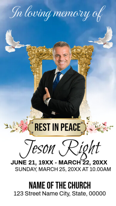 Copy of Collage Funeral Memorial Flyer A4 | PosterMyWall