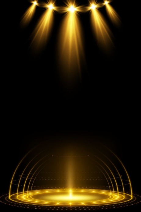 Collage Golden Spotlight Stage Background | Glowing Light Effect ...