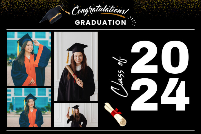 Collage Graduation Party Poster Templat | PosterMyWall