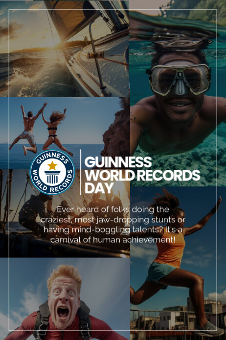 Copy of Collage Guiness World Records Day Poster | PosterMyWall