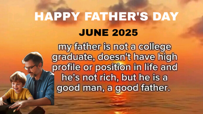 Collage Happy Father's Day 2025 June Presentation (16:9) Template ...