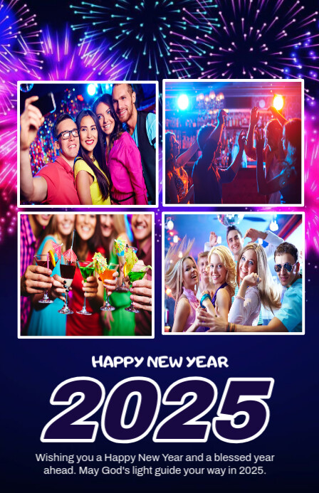 Collage Happy New Year Wishes Template Tabloid | PosterMyWall