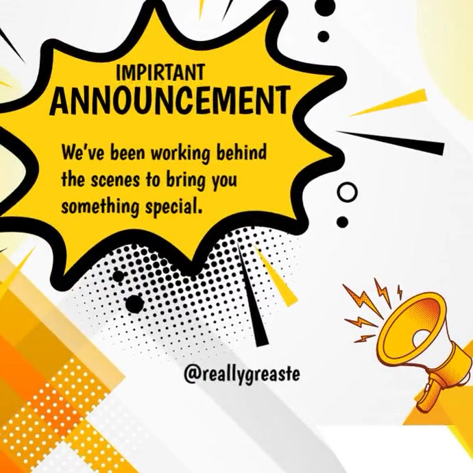Collage Important Announcement Instagram Post Template | PosterMyWall