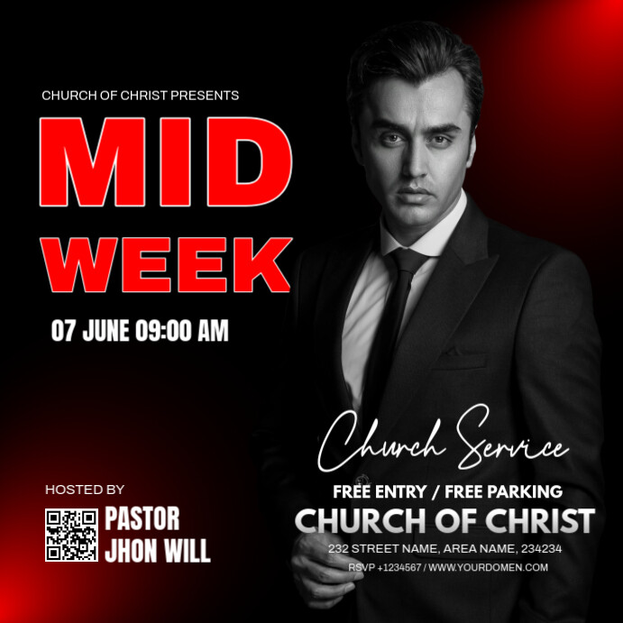 Copy of Collage Midweek Church Service Instagram Post | PosterMyWall