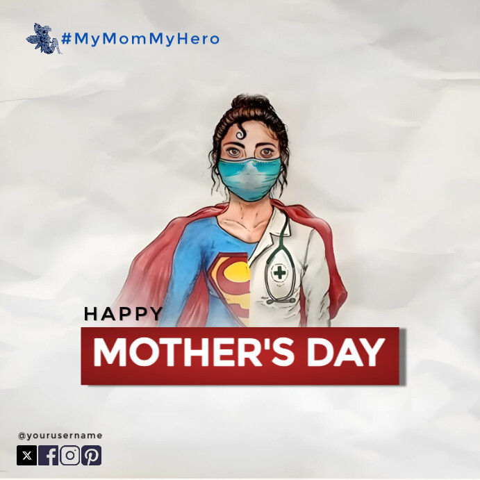 Copy of Collage My Mom My Hero Design Template Instagram Post ...