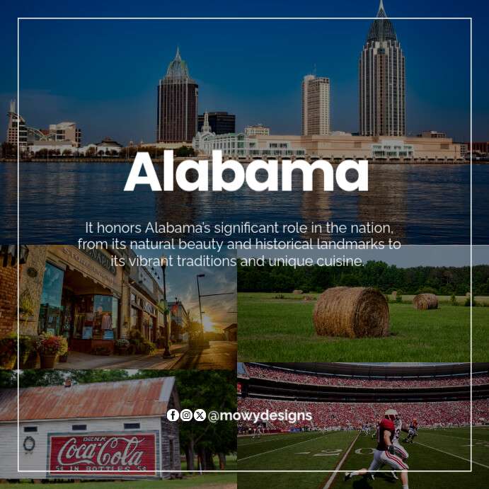 Copy of Collage National Alabama Day Instagram Post | PosterMyWall
