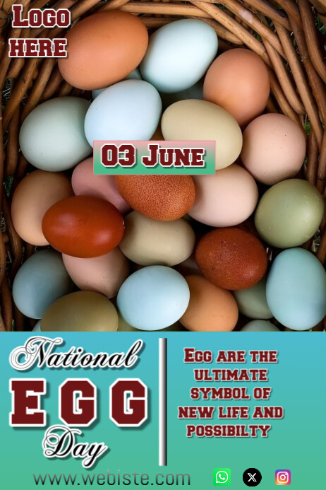 Collage National Egg Day Poster Template | PosterMyWall