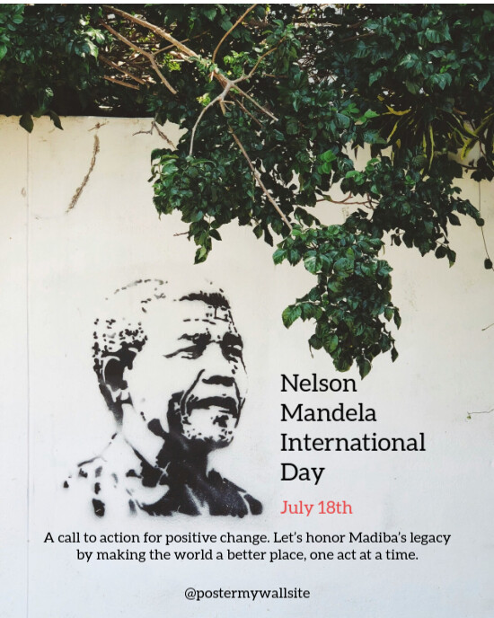 Modèle Collage Nelson Mandela International Day Instagram Portrait ...