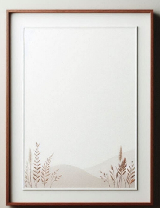 Collage Picture Frame With Brown Wooden Edges Flyer (us Letter) Templat ...