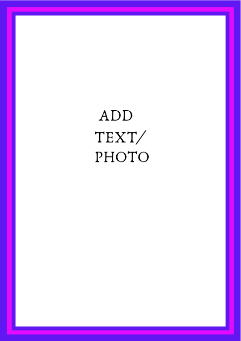 Collage Purple Border Frame A4 Template | PosterMyWall