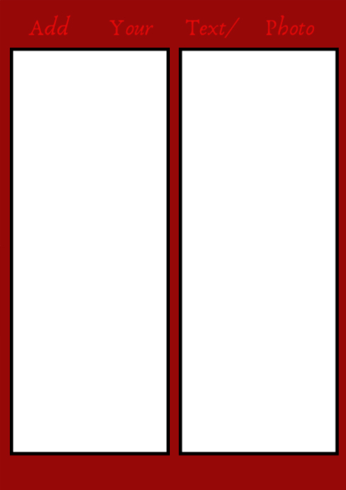 Collage Red Frame Background A4 Template | PosterMyWall