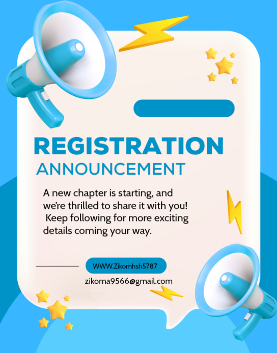 Plantilla de Collage Registration Announcement Poster/wallboard ...
