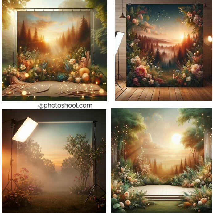Collage Simple Modern Photoshoot Backdrop Background Design Collection ...