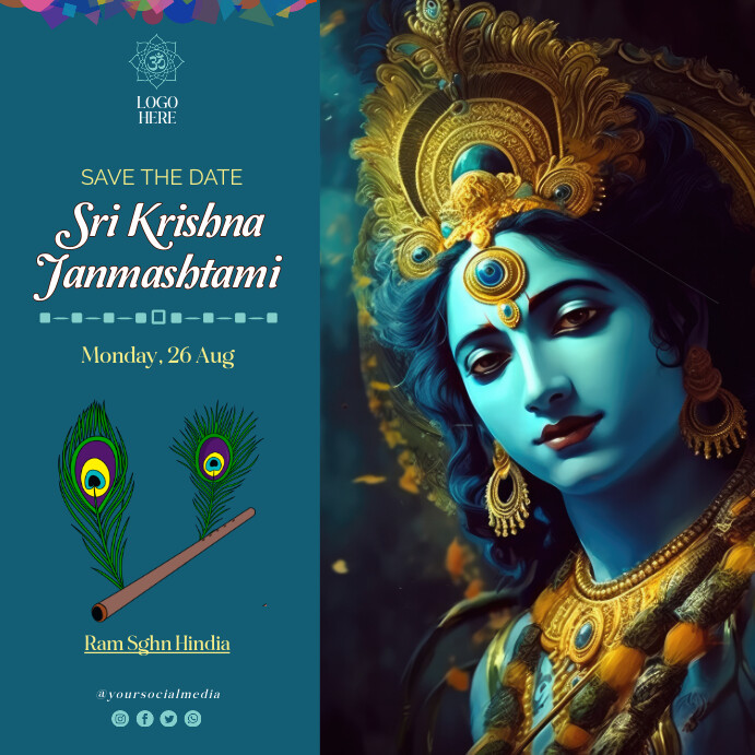 Copy of Collage Sri Krishna Janmashtami Instagram Pos | PosterMyWall