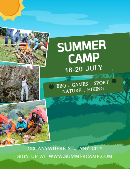 Collage Summer Camp Flyer Template | PosterMyWall