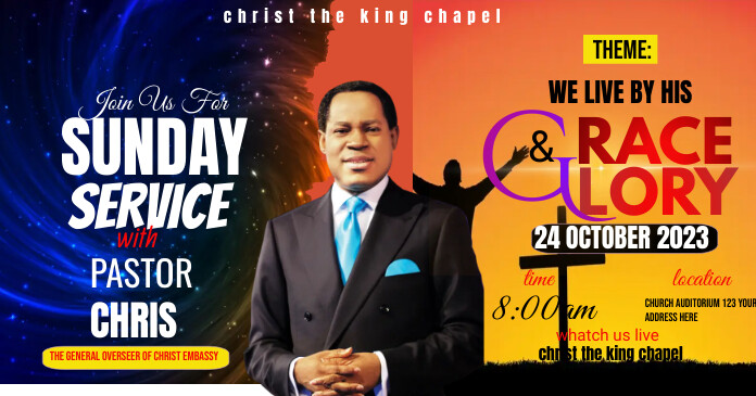 Collage Sunday Service Facebook Shared Image Template | PosterMyWall