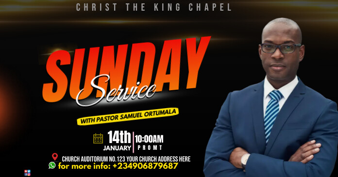 Modèle Collage Sunday Service Facebook Shared Image | PosterMyWall