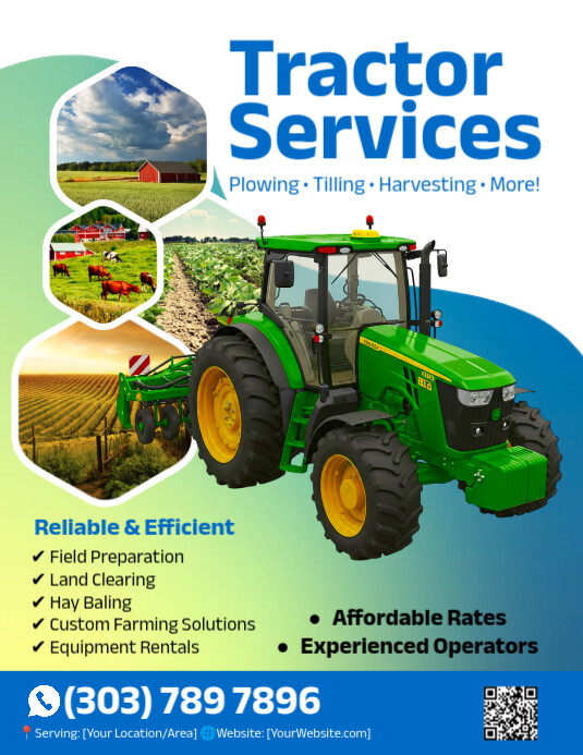 Collage Tractor Services Flyer (us Letter) | PosterMyWall