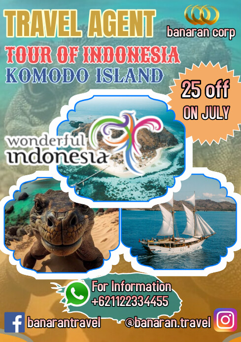 Collage Travel Agent Indonesia Tour And Trave Templat | PosterMyWall
