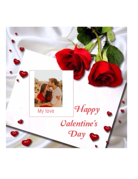 Collage Valentine's Photo Frame And Wishes Animated Flyer (us Letter ...