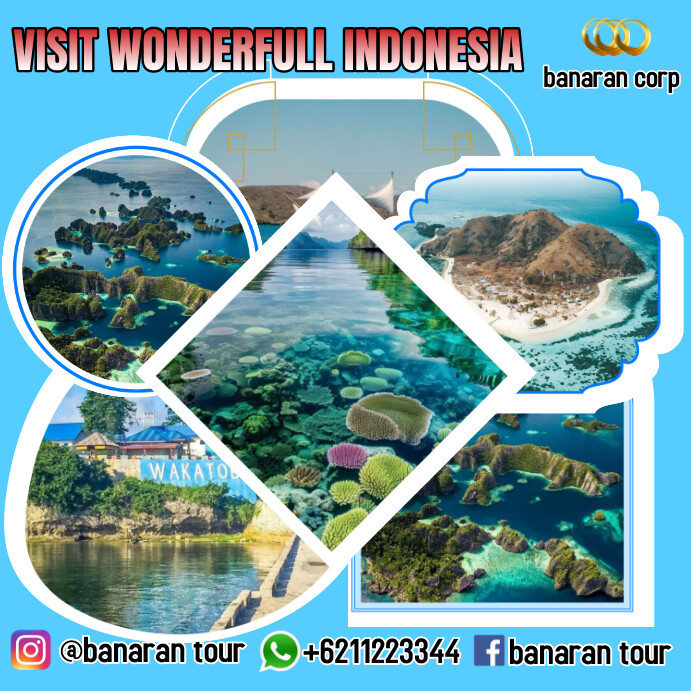 Collage Visit Wonderfull Of Indonesia Instagr Template | PosterMyWall