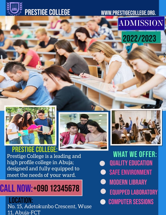 College Admission Template | PosterMyWall