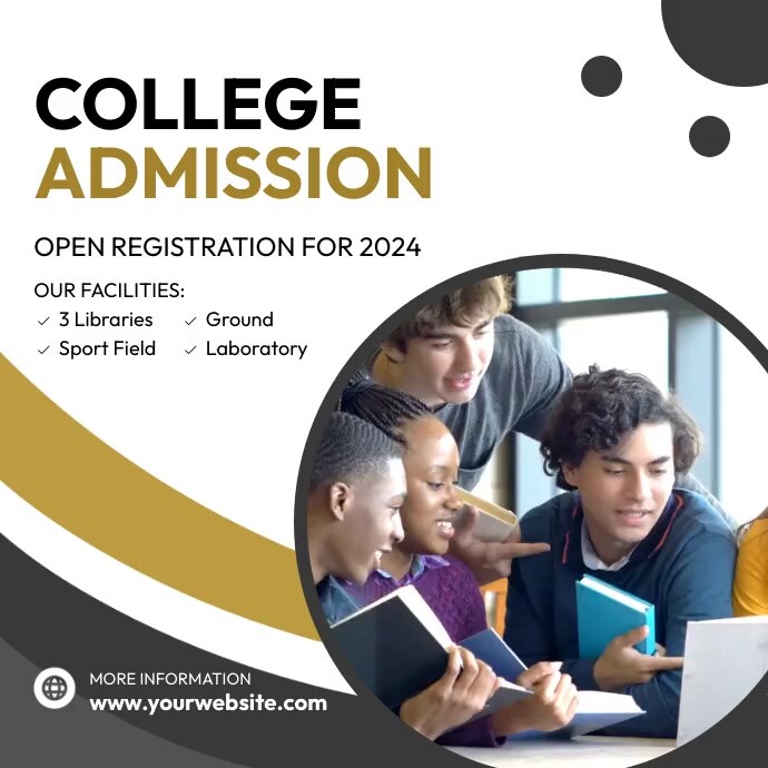 College Admission Registration Template | PosterMyWall