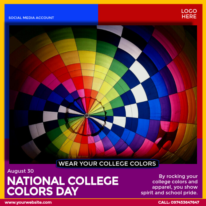 Copy of College Colors Day | PosterMyWall