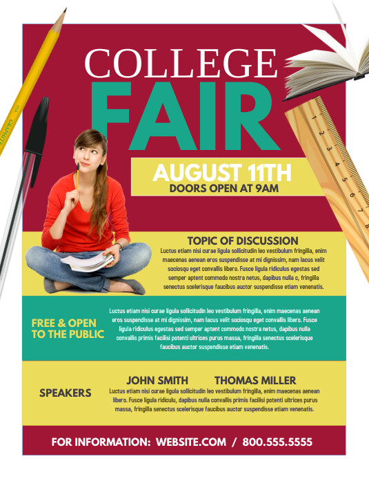 College Fair Template | Postermywall