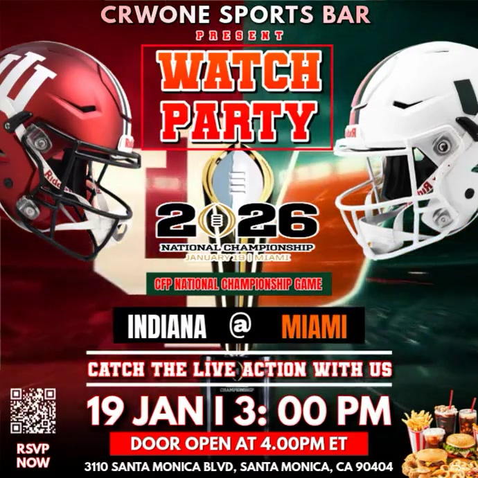 College Football National Championship: Indiana Hoosiers Vs Miami ...