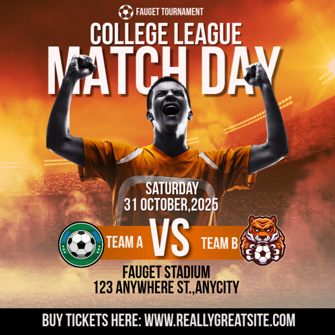 Copy of College league match day | PosterMyWall
