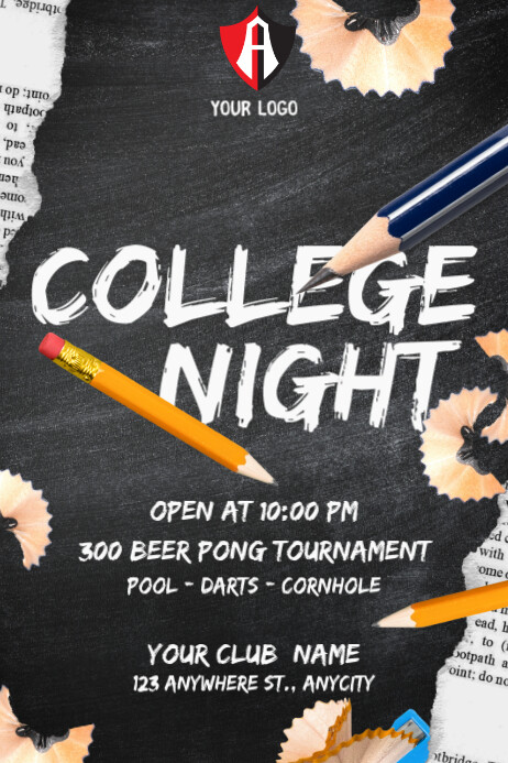COLLEGE NIGHT PARTY Template | PosterMyWall