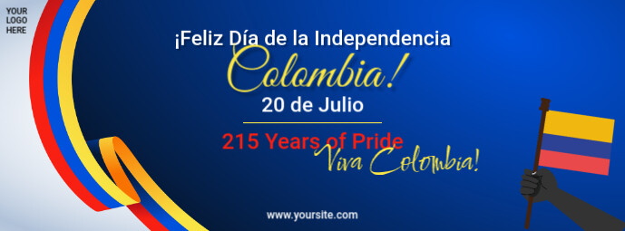 Colombia Independence Day Facebook Cover Photo Template | PosterMyWall