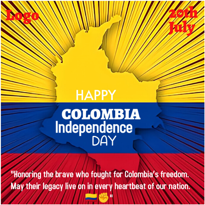 Colombia independence day flyer Template | PosterMyWall