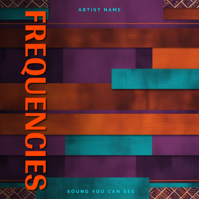 Copy of Color-Blocked Sunset with Tribal Fade Album Cover | PosterMyWall