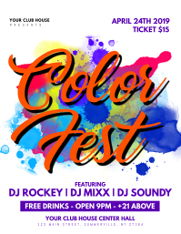 Color Fest Flyer Template | PosterMyWall