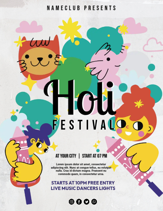 Color Festival Template | PosterMyWall