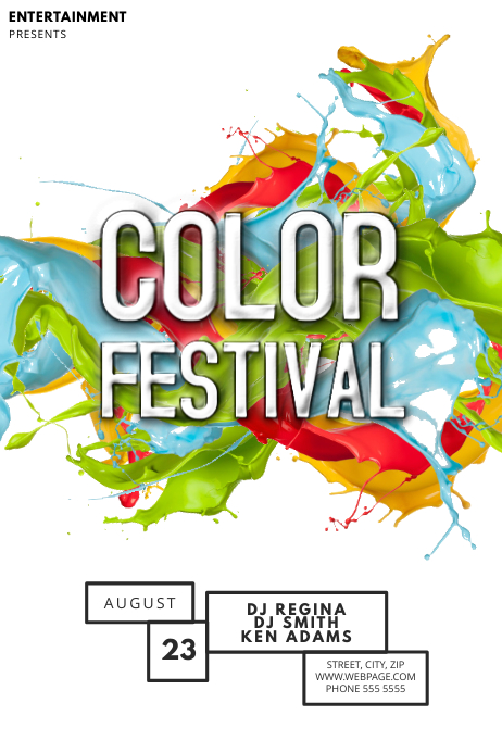 Color Festival Flyer Template | PosterMyWall
