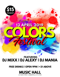 Festival Of Color Flyer Template | PosterMyWall