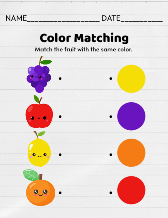 Copy of Color Matching Activity | PosterMyWall