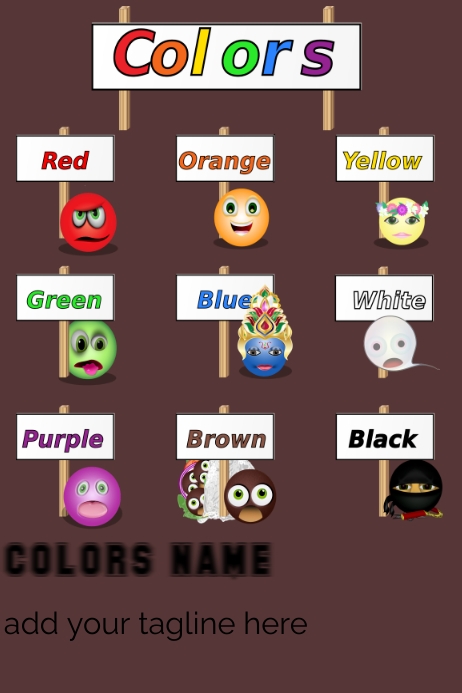 color name Template | PosterMyWall